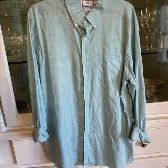 Southern Tide | Shirts | Southern Tide Aqua Plaid Button Down Shirt ...